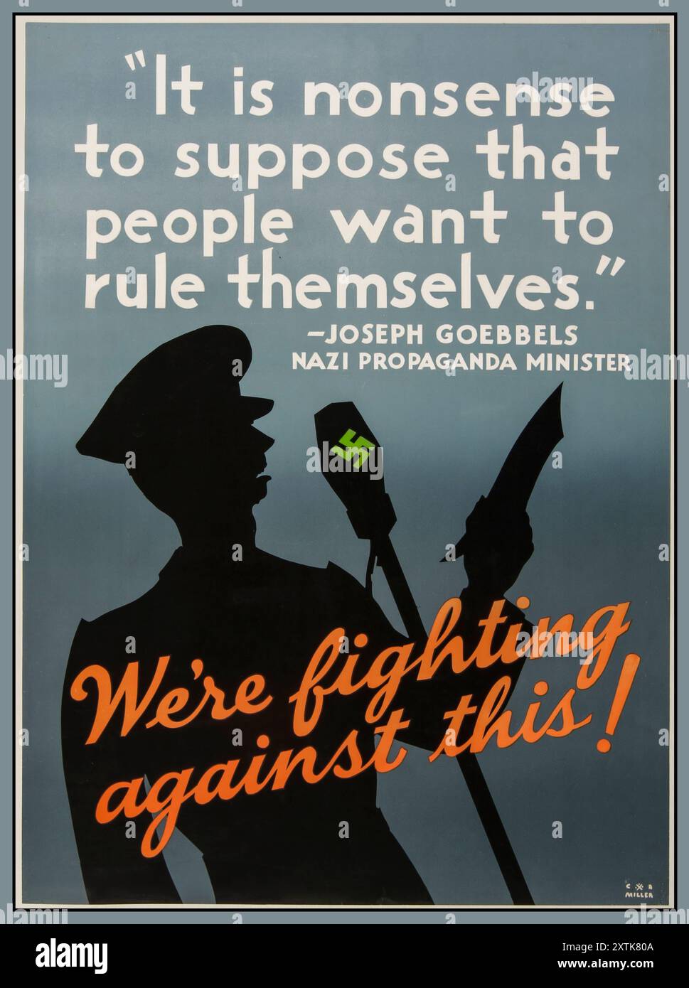 Affiche de propagande anti américaine de la seconde guerre mondiale ...
