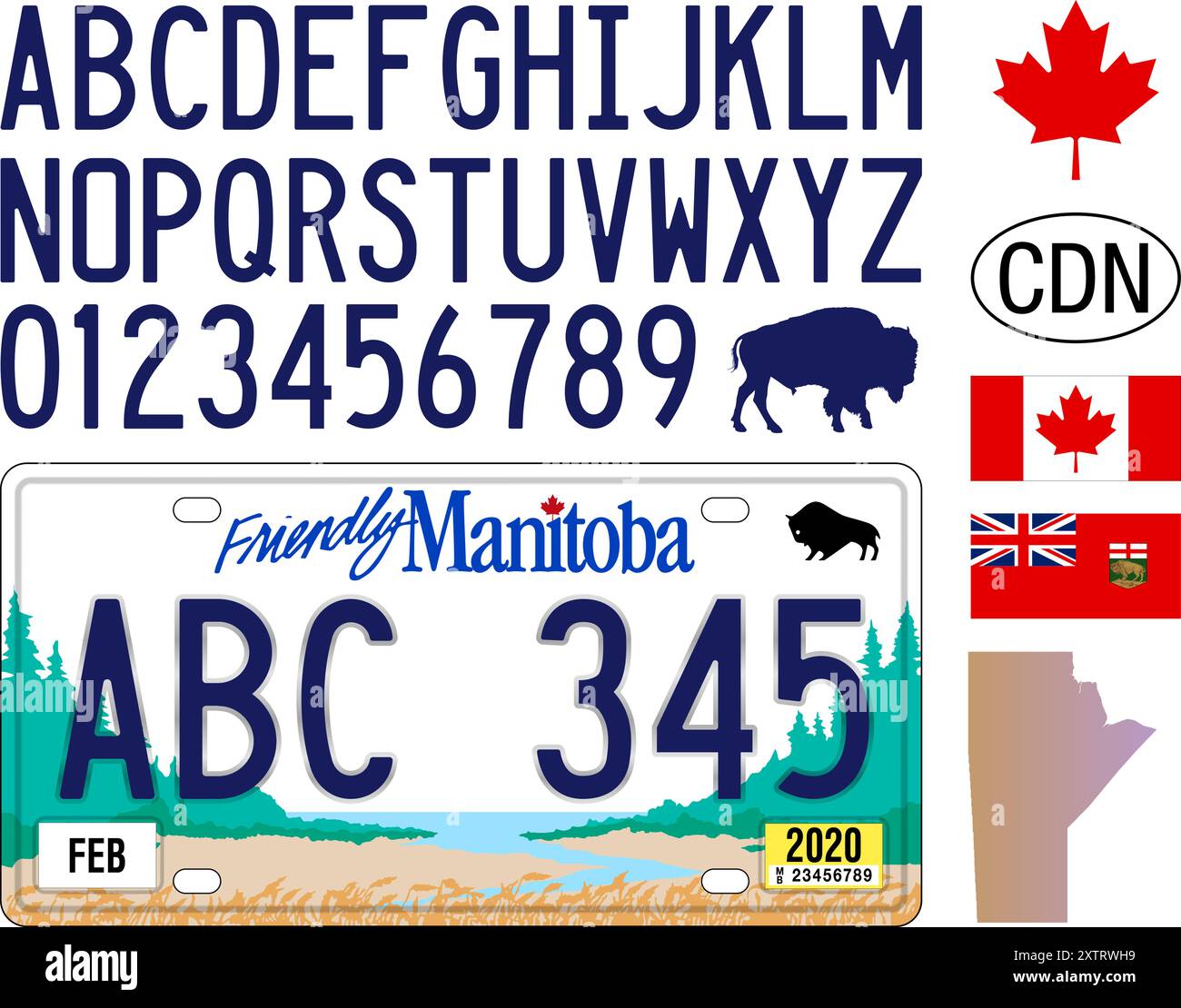 Carte ancienne du manitoba Banque d'images vectorielles - Alamy