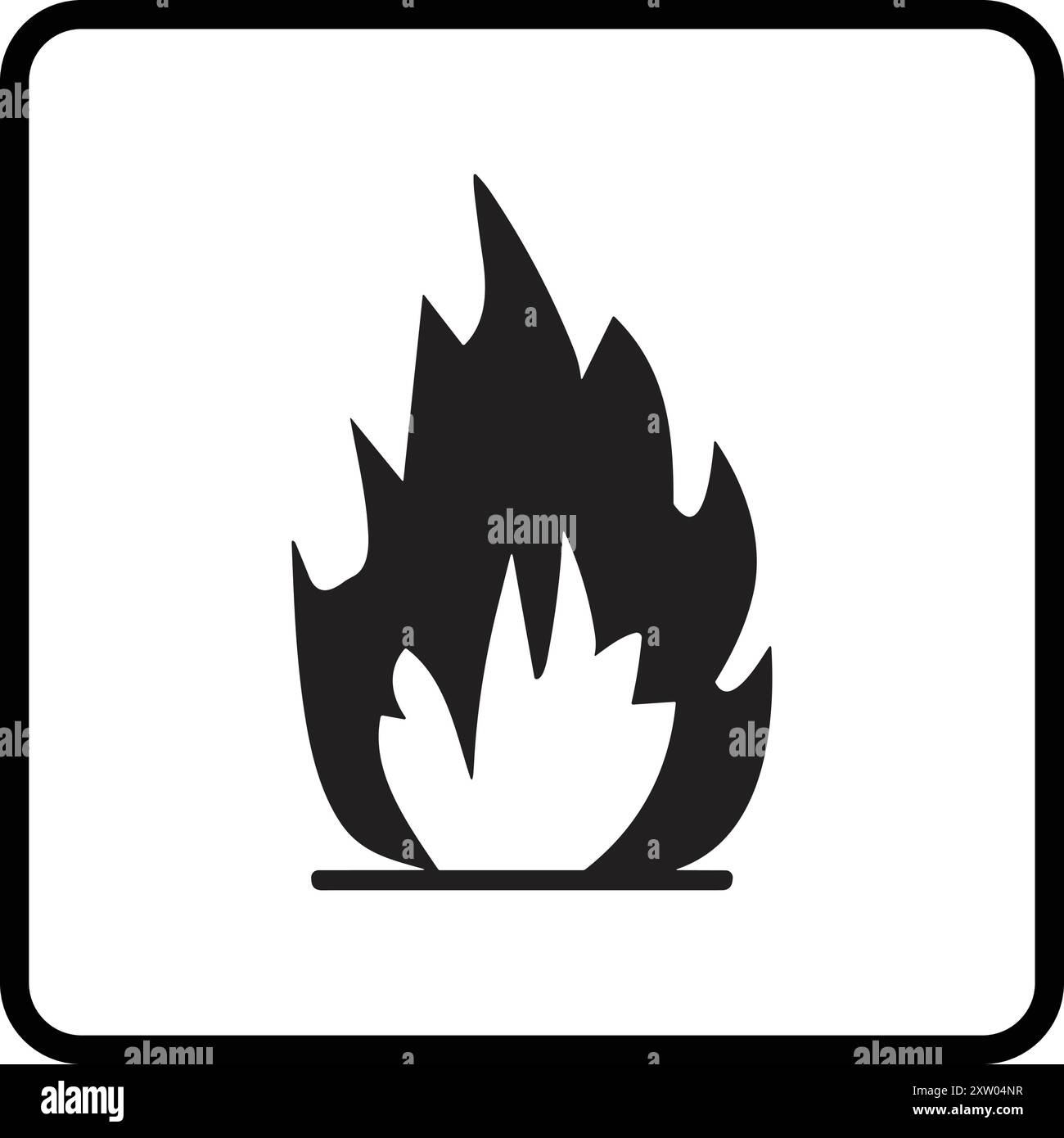 Warning sign extremely flammable symbol Banque d'images vectorielles ...
