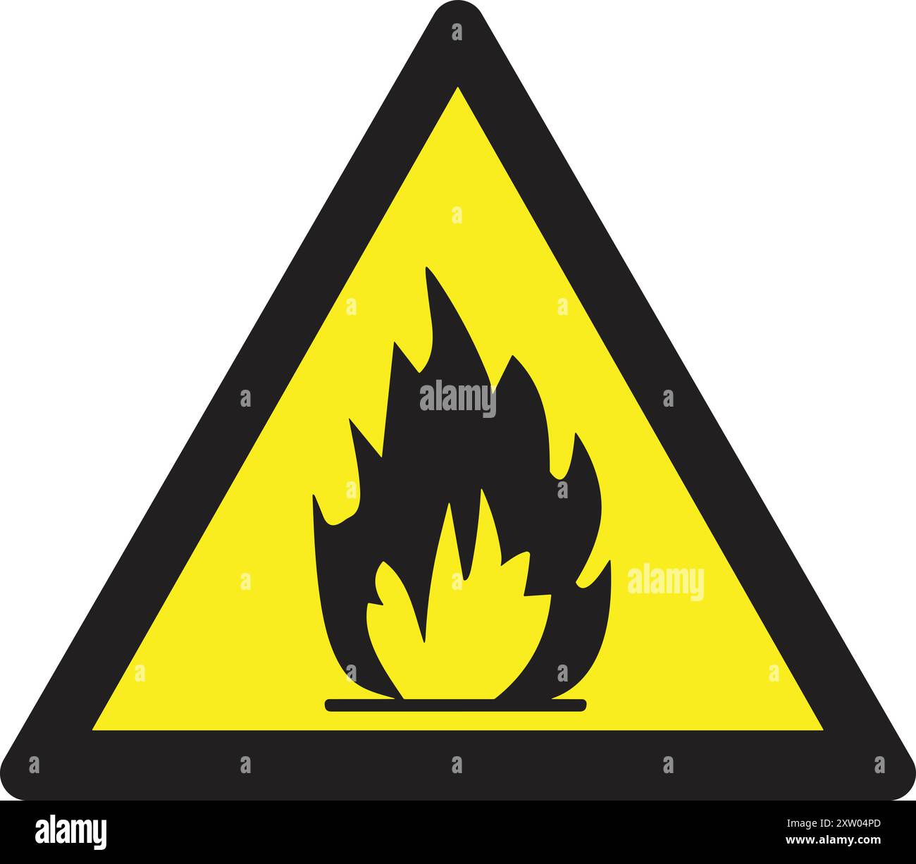 Panneau hautement inflammable, panneau d'avertissement inflammable ...