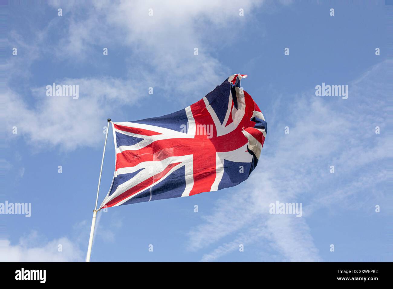 Drapeau union jack bleu blanc rouge Banque de photographies et d’images ...