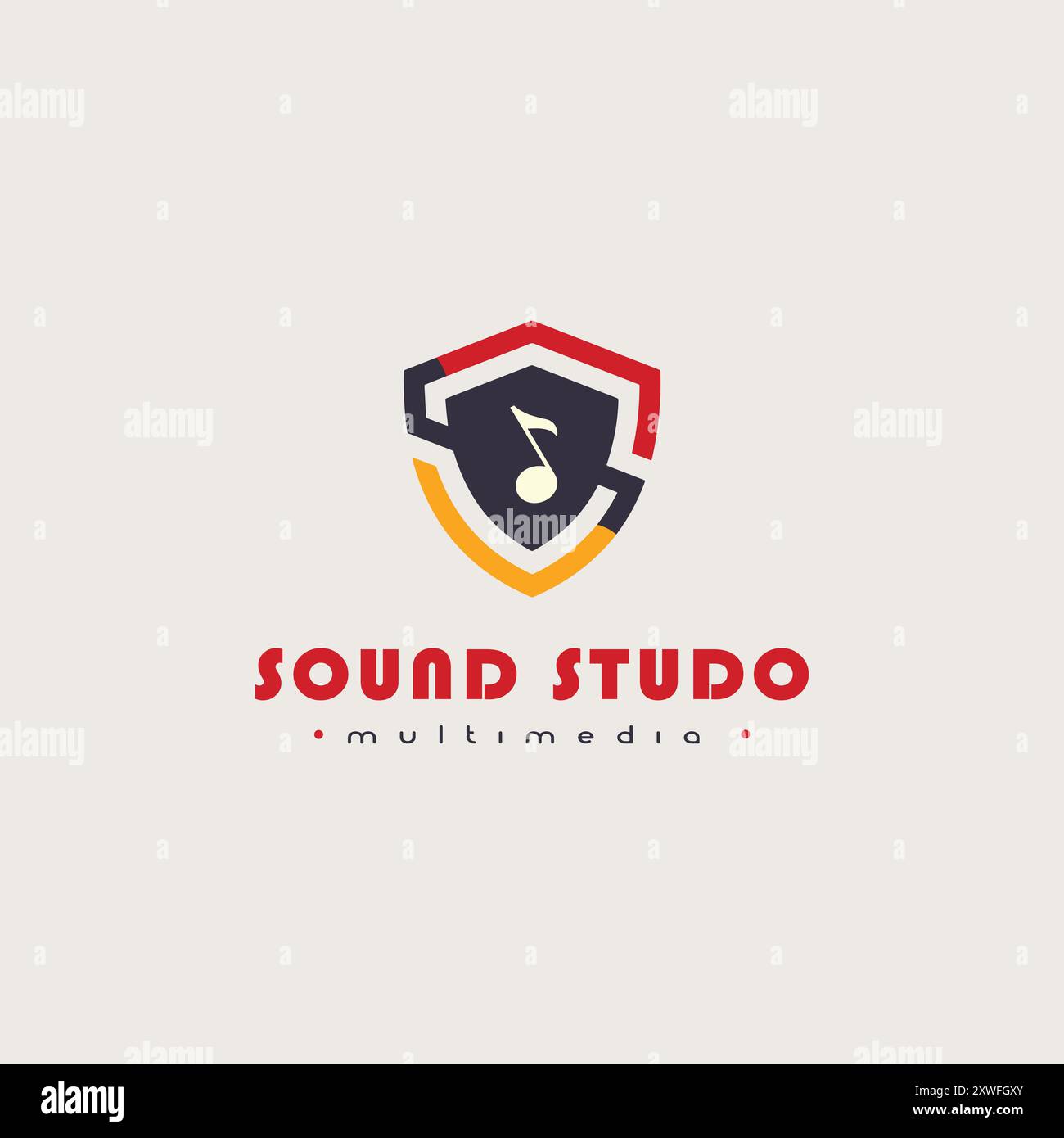 Icône de logo de musique illustration vectorielle Notes de musique avec ...
