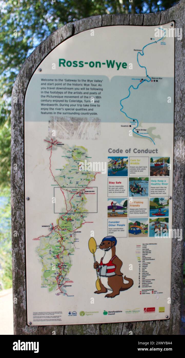 Ross sur la carte de wye Banque de photographies et d’images à haute résolution - Alamy