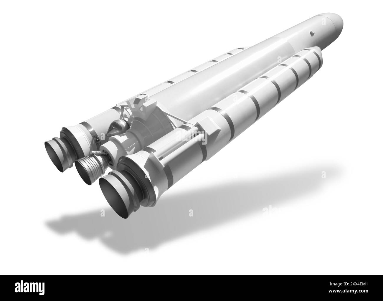 Ariane 5 rocket Banque d'images noir et blanc - Alamy