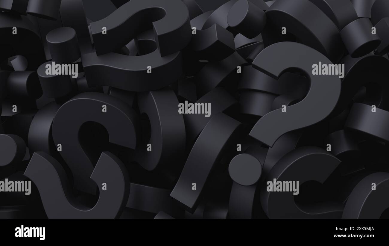 Point d'interrogation sur fond noir Banque de photographies et d’images ...