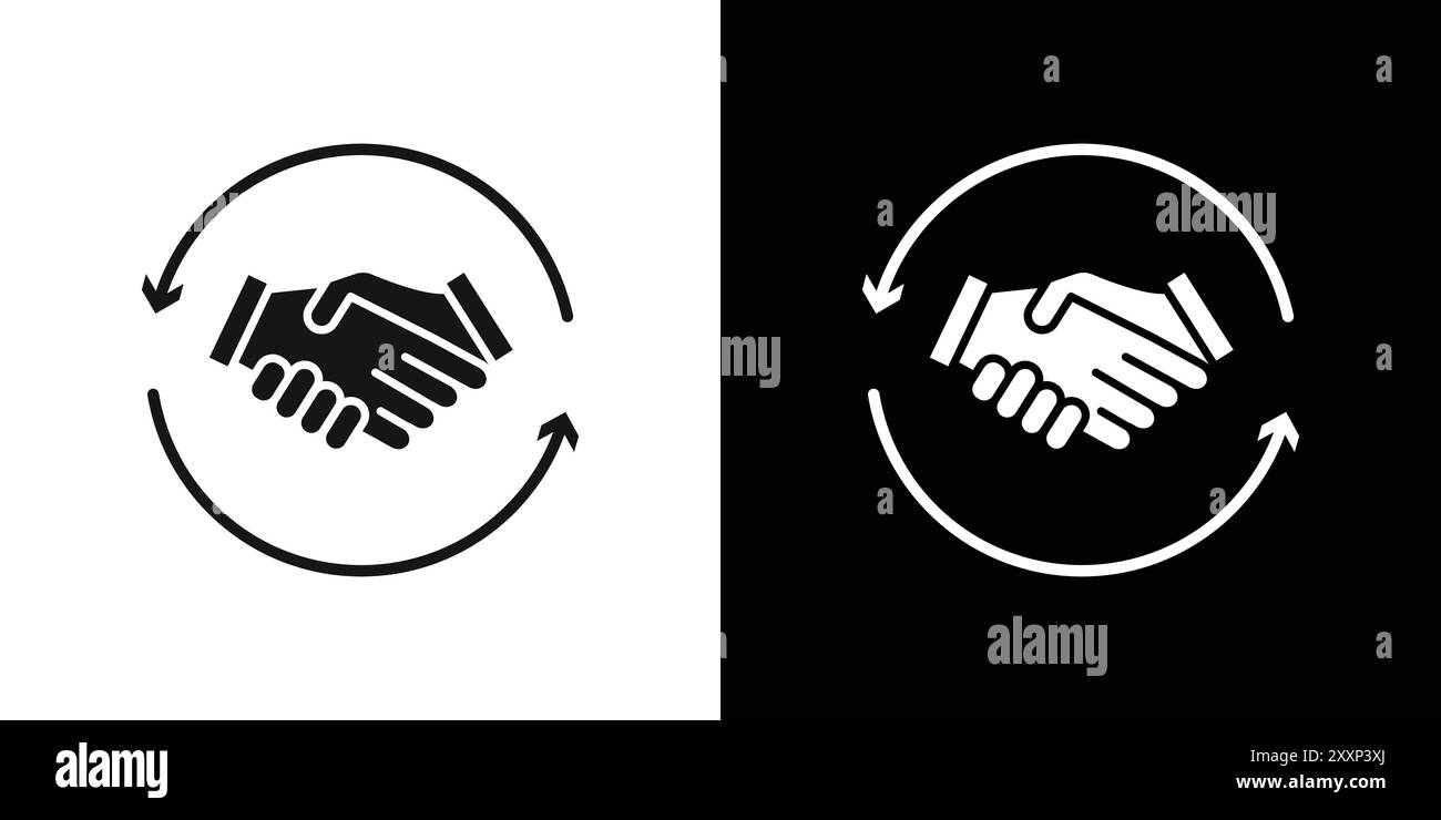 Collaboration pictogramme Banque d'images noir et blanc - Alamy