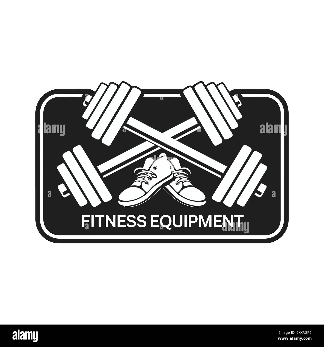 Bodybuilding logo Banque d'images noir et blanc - Alamy