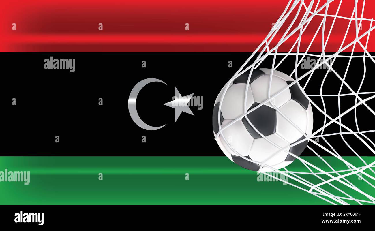 Drapeau de la libye de football Banque d'images vectorielles - Alamy