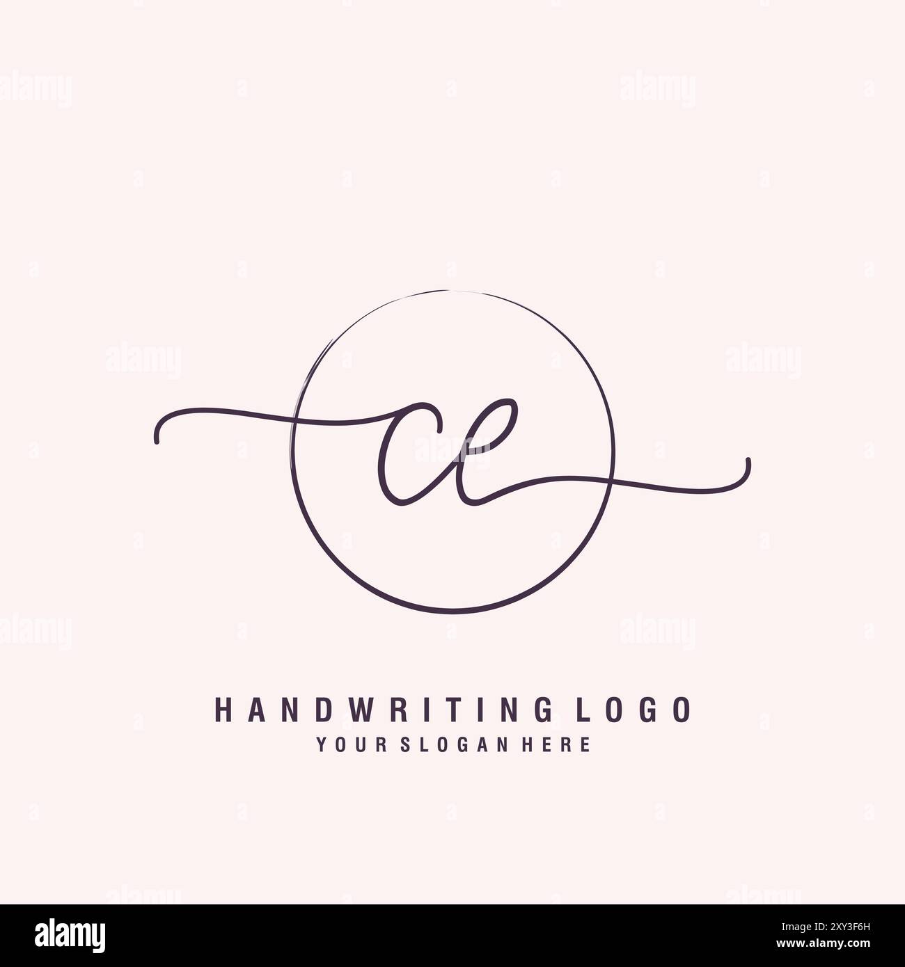 Carte visite avec logo lettre ce Banque de photographies et d’images à ...