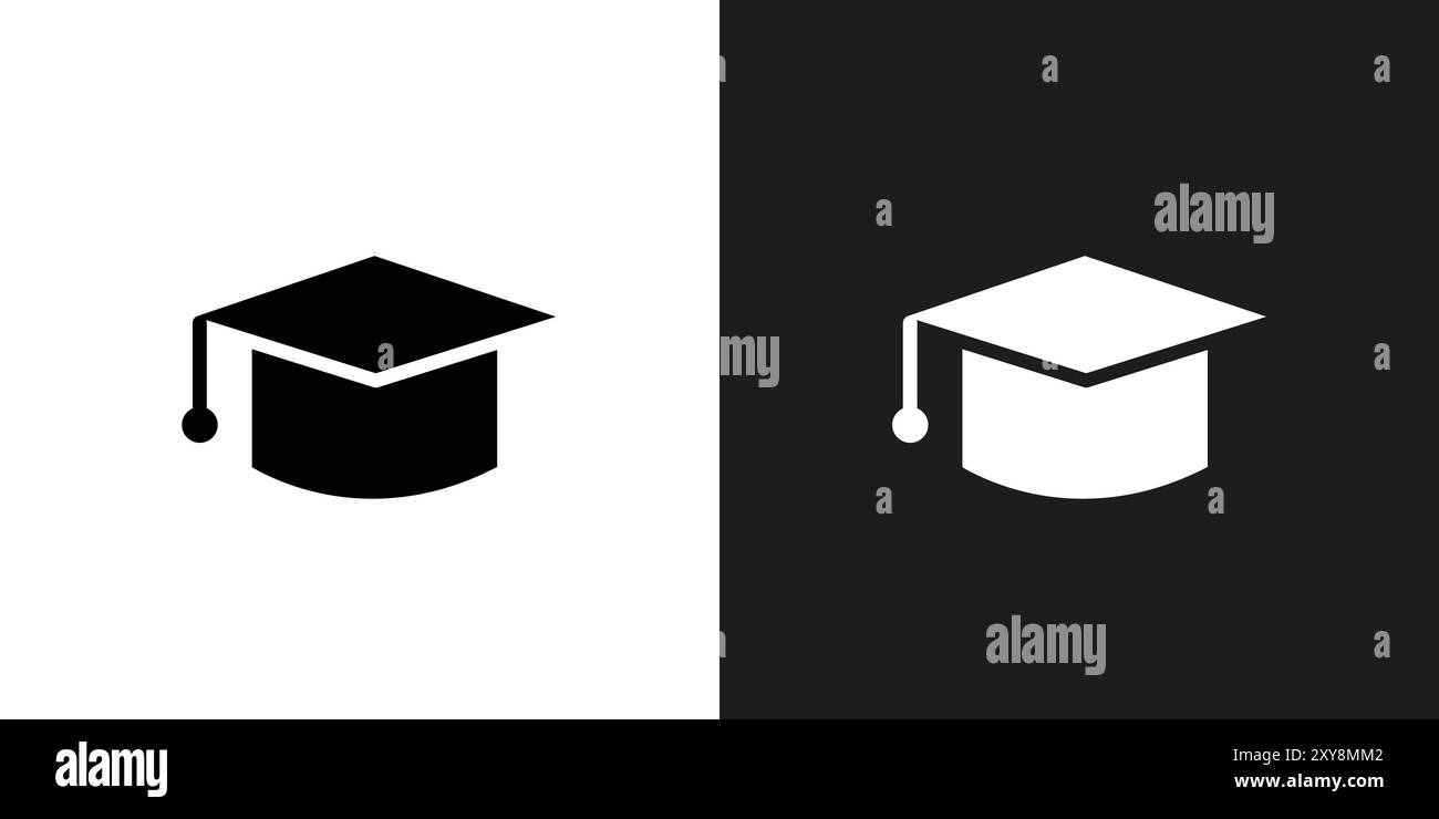 Symbole de chapeau de graduation et signes de graduation universitaire ...