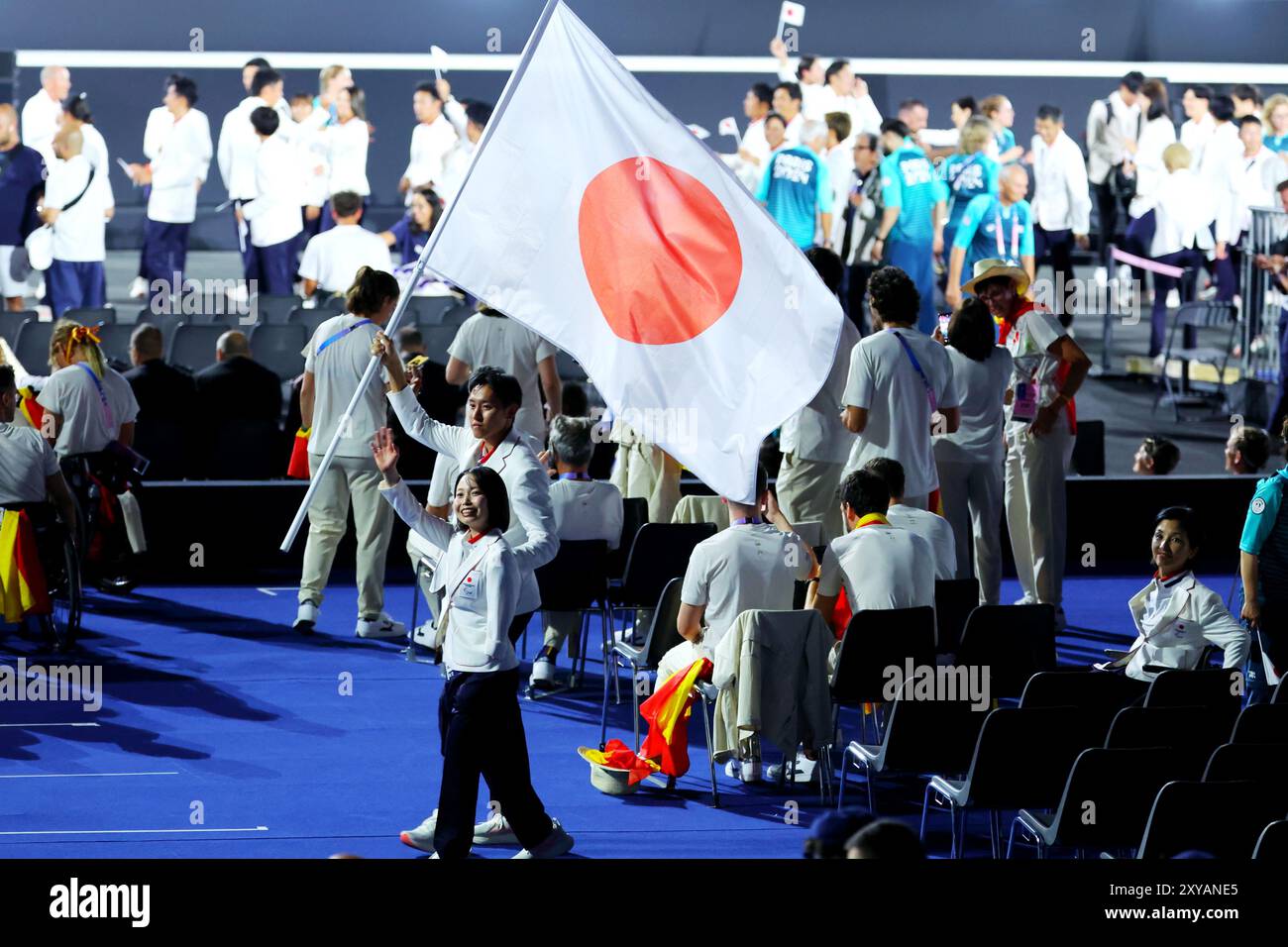 An Nishida & Daiki Ishiyama (JPN), 28 AOÛT 2024 : cérémonie d'ouverture des Jeux Paralympiques ...