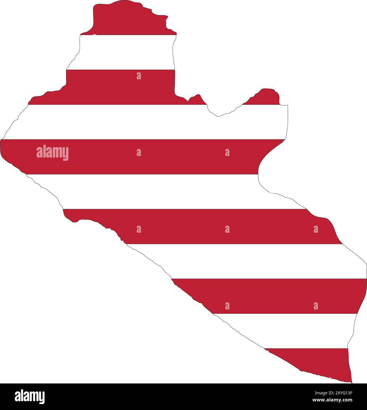 Drapeau du Libéria sur la carte, carte du Libéria avec drapeau, carte ...