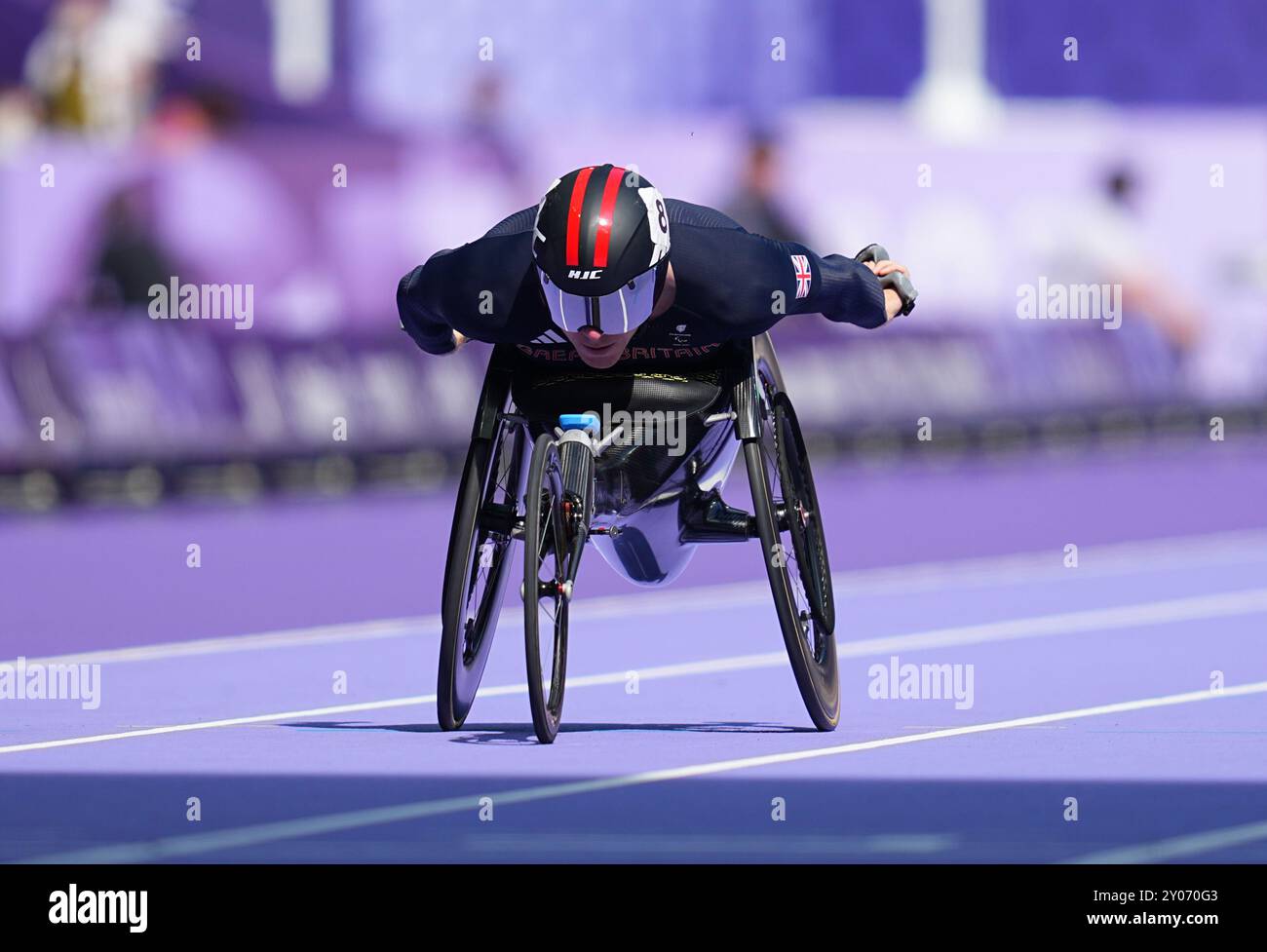 01 septembre 2024 : Nathan Maguire de Grande-Bretagne en action dans le ...