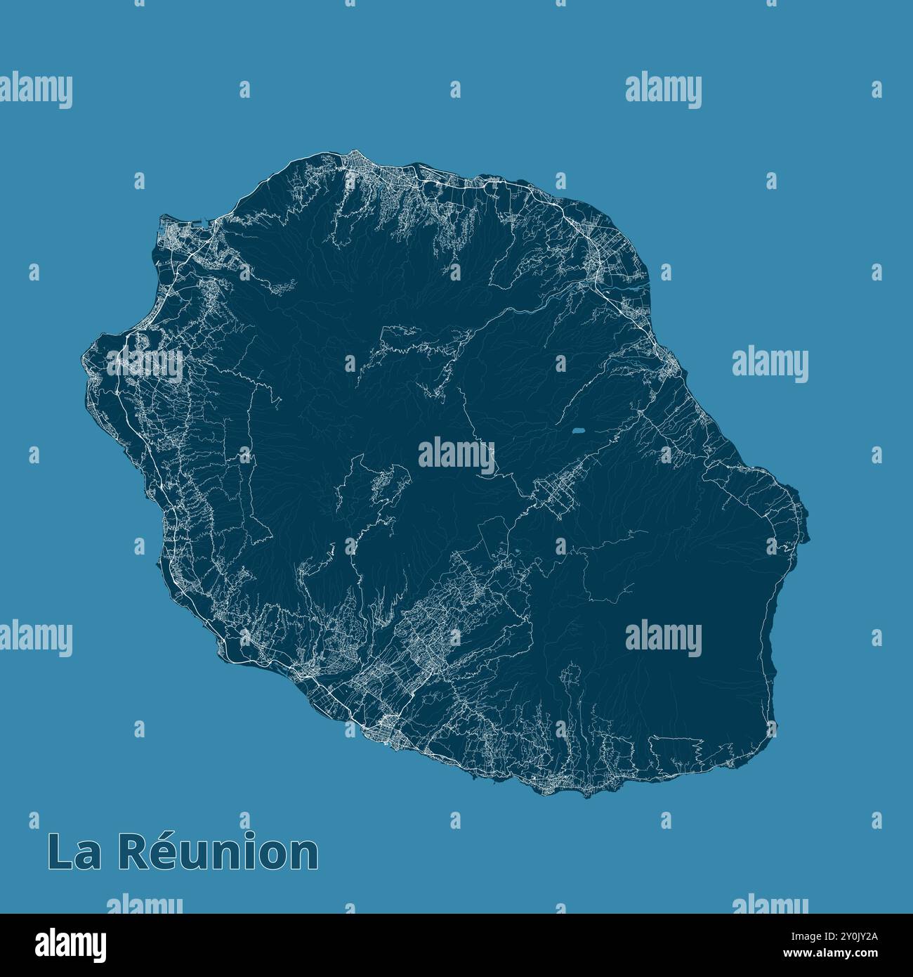 Reunion island map Banque de photographies et d’images à haute ...