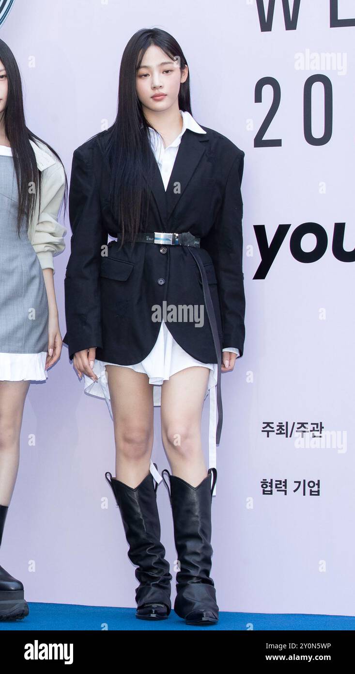 3 septembre 2024 – Séoul, Corée du Sud : la chanteuse sud-coréenne Minji, membre du girl Group K ...