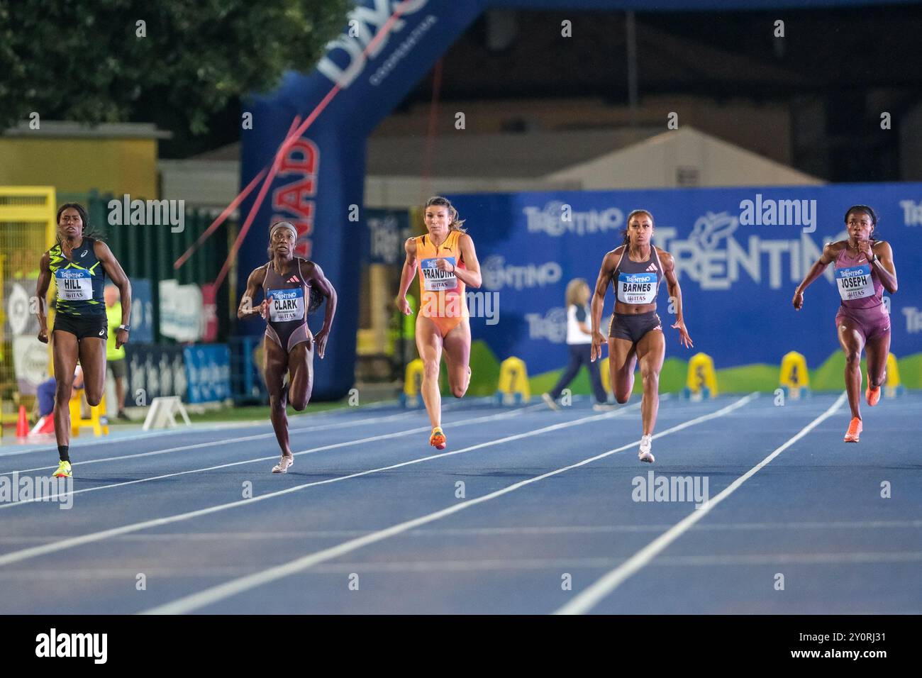 Tamara Clark des États-Unis, Jenna Prandini des États-Unis et Celera ...