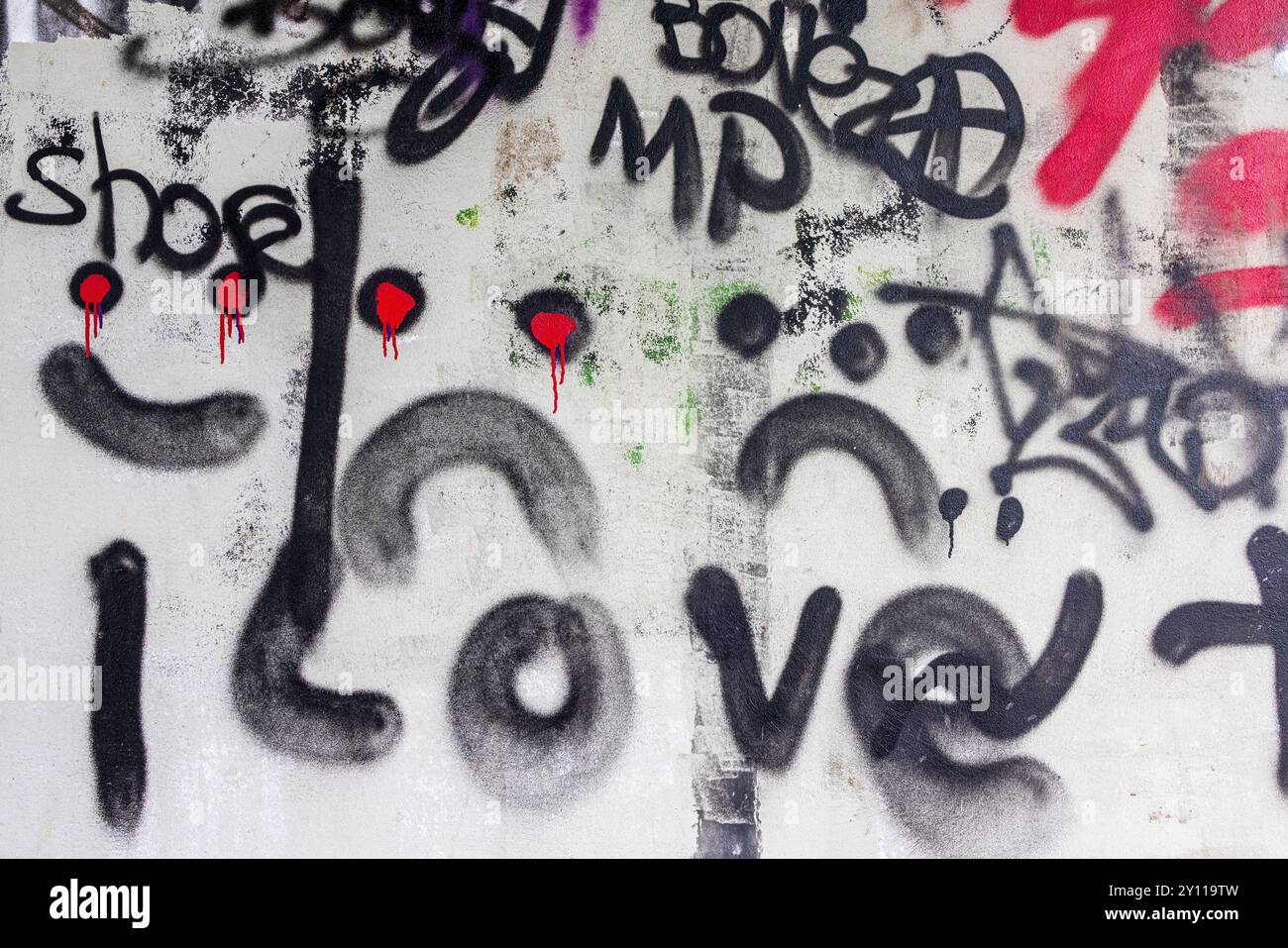 Je t'aime graffiti Banque de photographies et d’images à haute ...