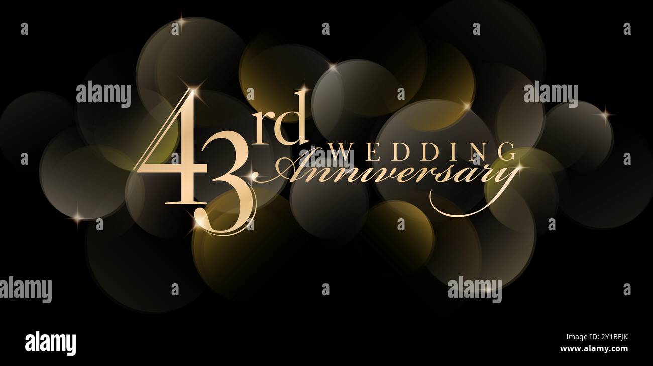 43ème anniversaire Banque d'images vectorielles - Alamy