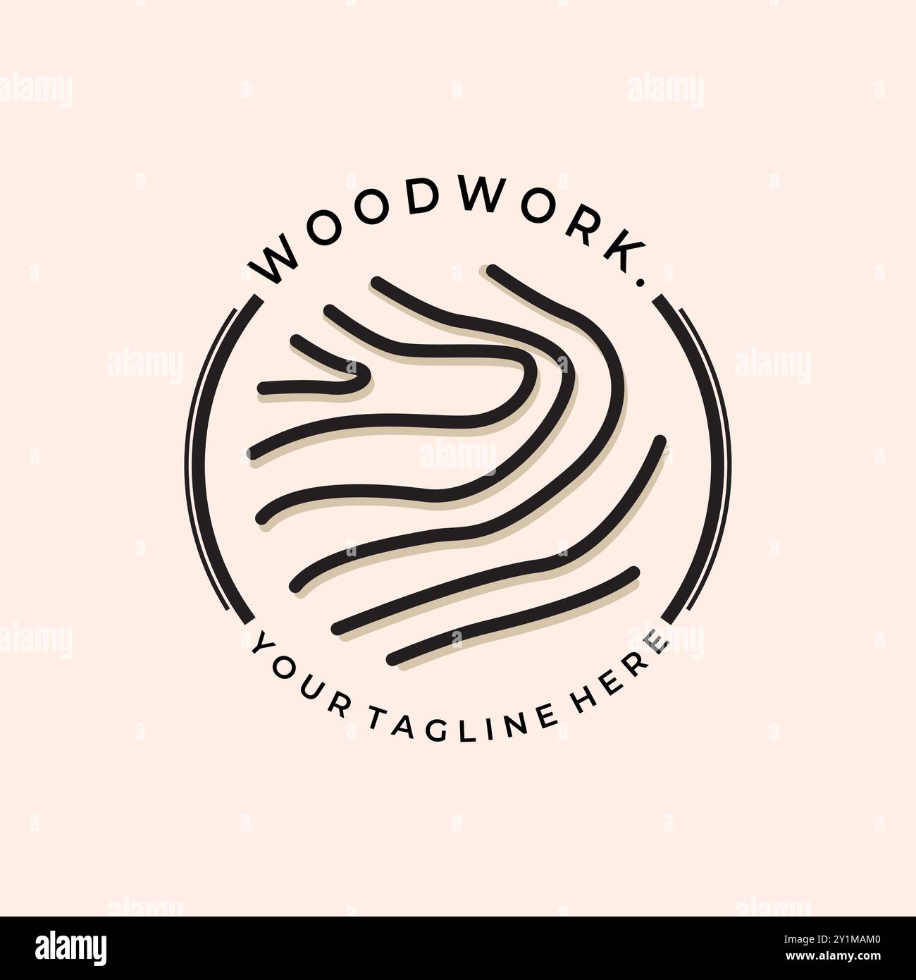 Travail en bois illustration vectorielle logo Design. Signe de logo en ...
