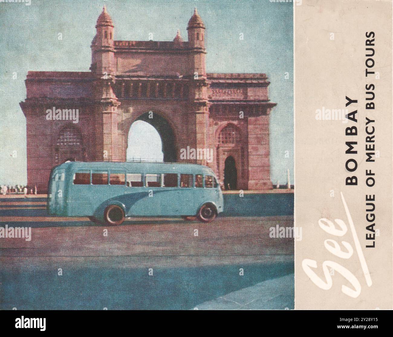 Un vieux dépliant ou brochure vintage pour voir Bombay par la League of ...