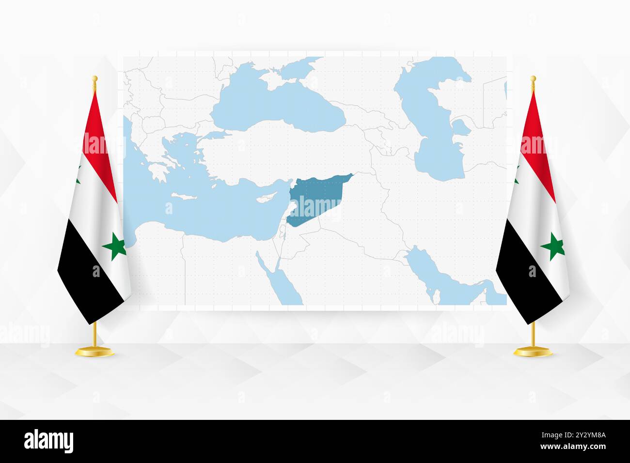 Syria political map political map Banque d'images vectorielles - Alamy