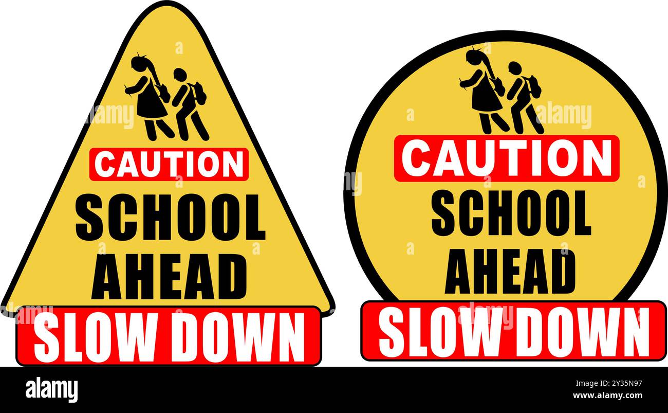 School traffic triangle Banque de photographies et d’images à haute résolution - Alamy