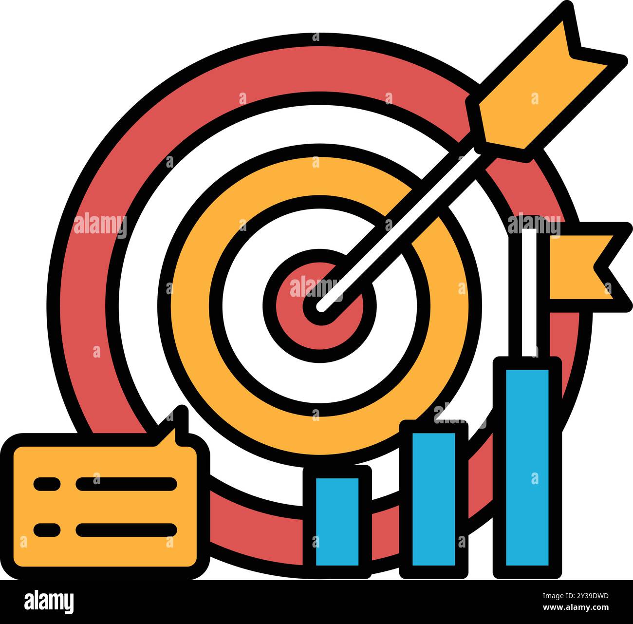 Cible de flechette dessin Banque d'images vectorielles - Alamy