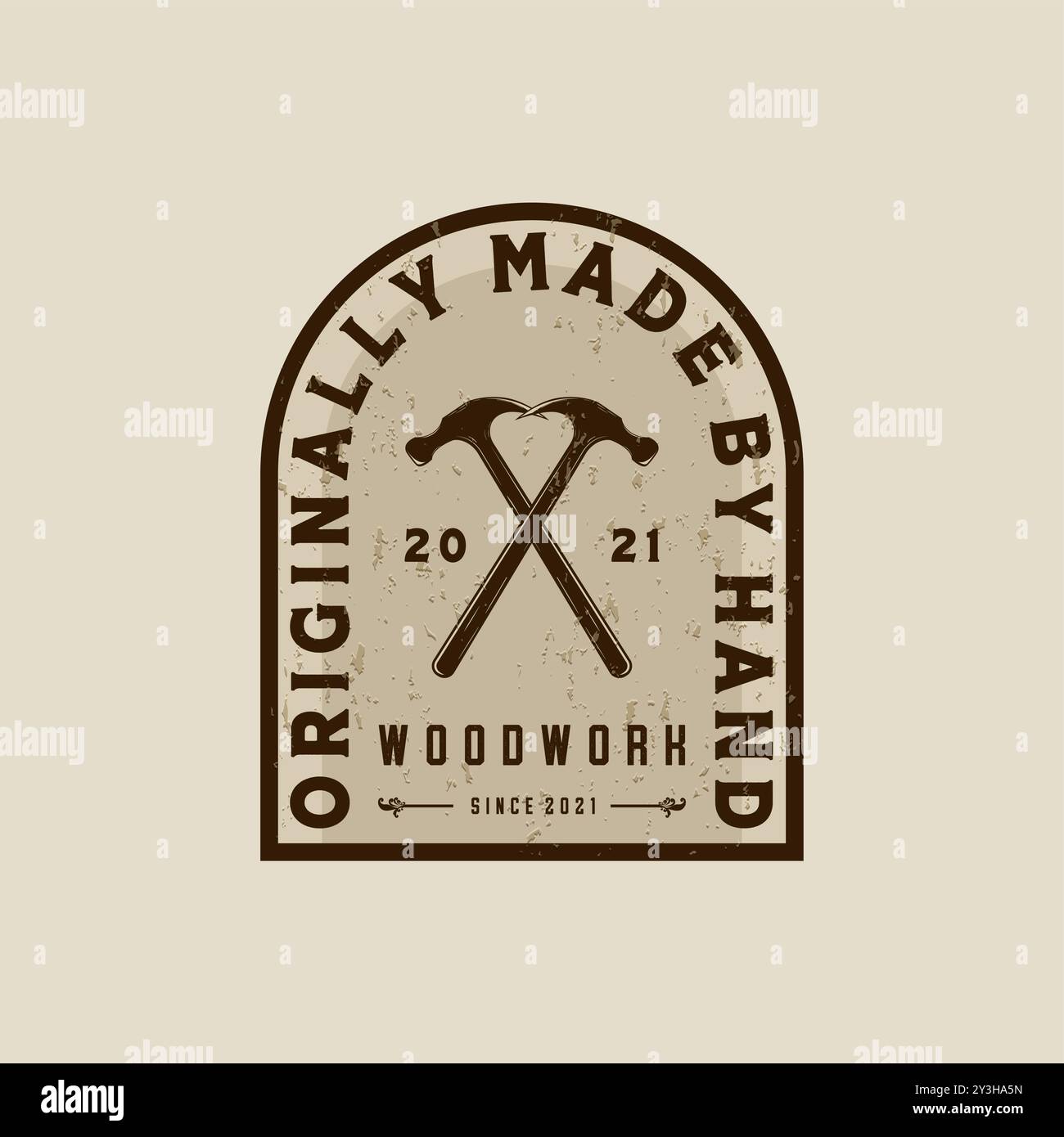 Conception de logo d'illustration vectorielle de boiserie. Modèle de ...