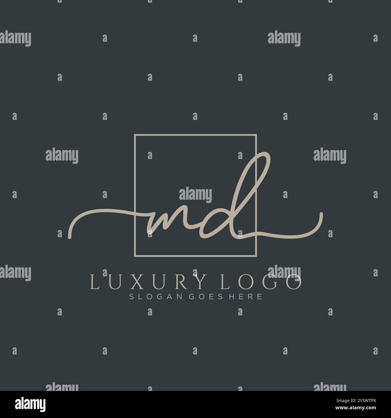 Logo des initiales md Banque d'images vectorielles - Alamy