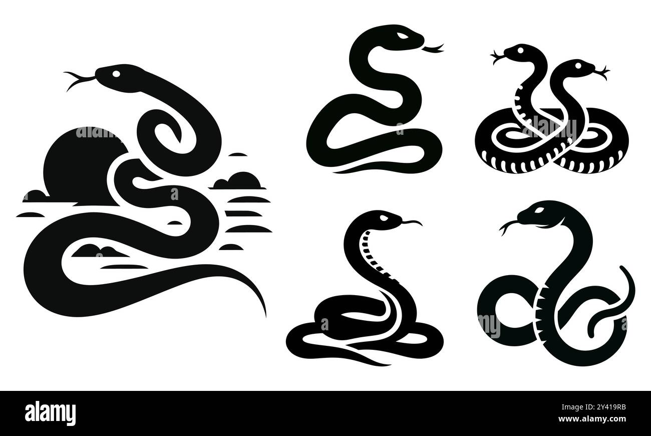 African snakes Banque d'images vectorielles - Alamy