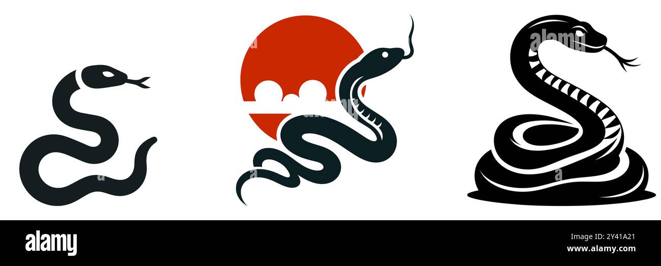 Serpents africains venimeux Banque d'images vectorielles - Alamy