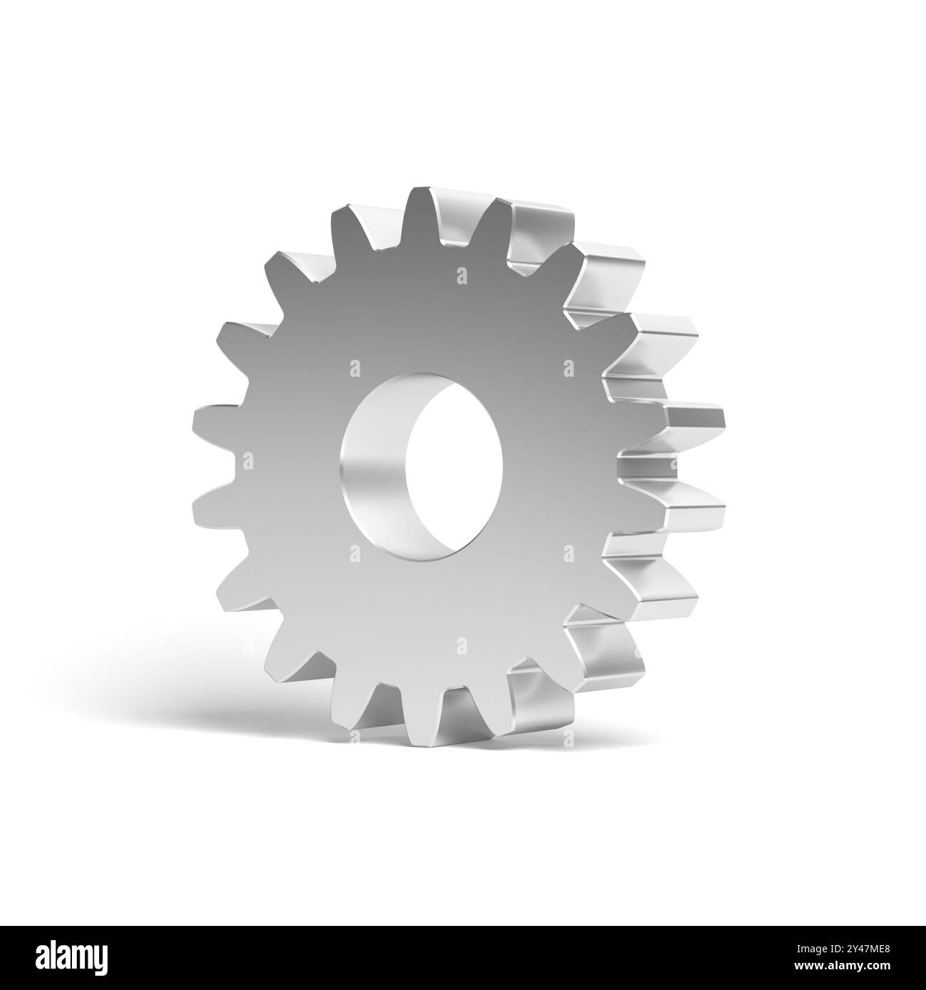 Engrenage métallique isolé sur fond blanc. Roue dentée. illustration 3d ...