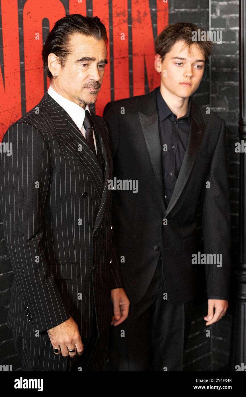 Colin Farrell mit Sohn Henry Tadeusz Farrell BEI der Premiere der HBO Max Miniserie The Penguin ...
