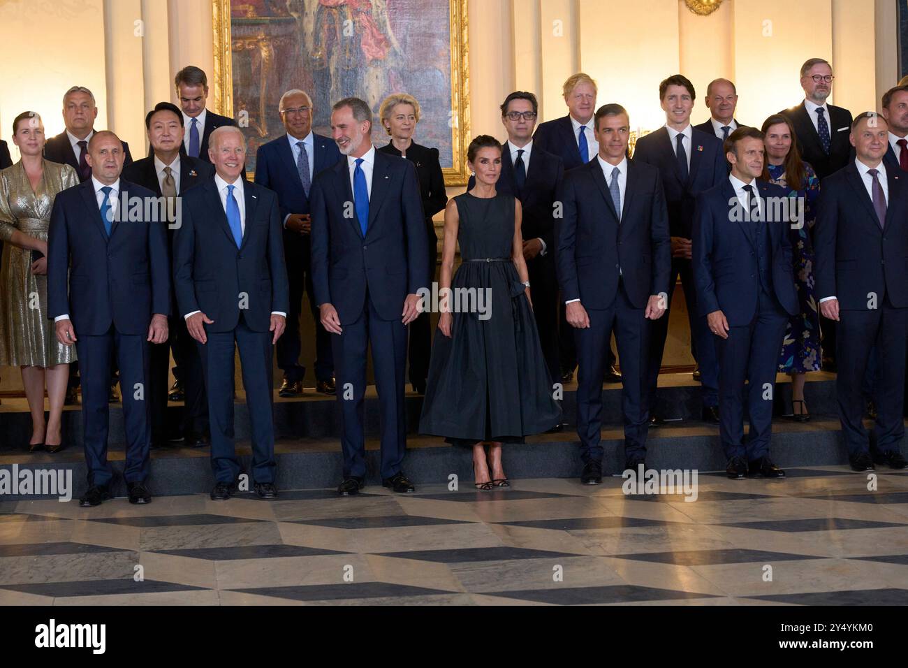 Le roi Felipe VI d'Espagne, la reine Letizia d'Espagne, Joe Biden ...