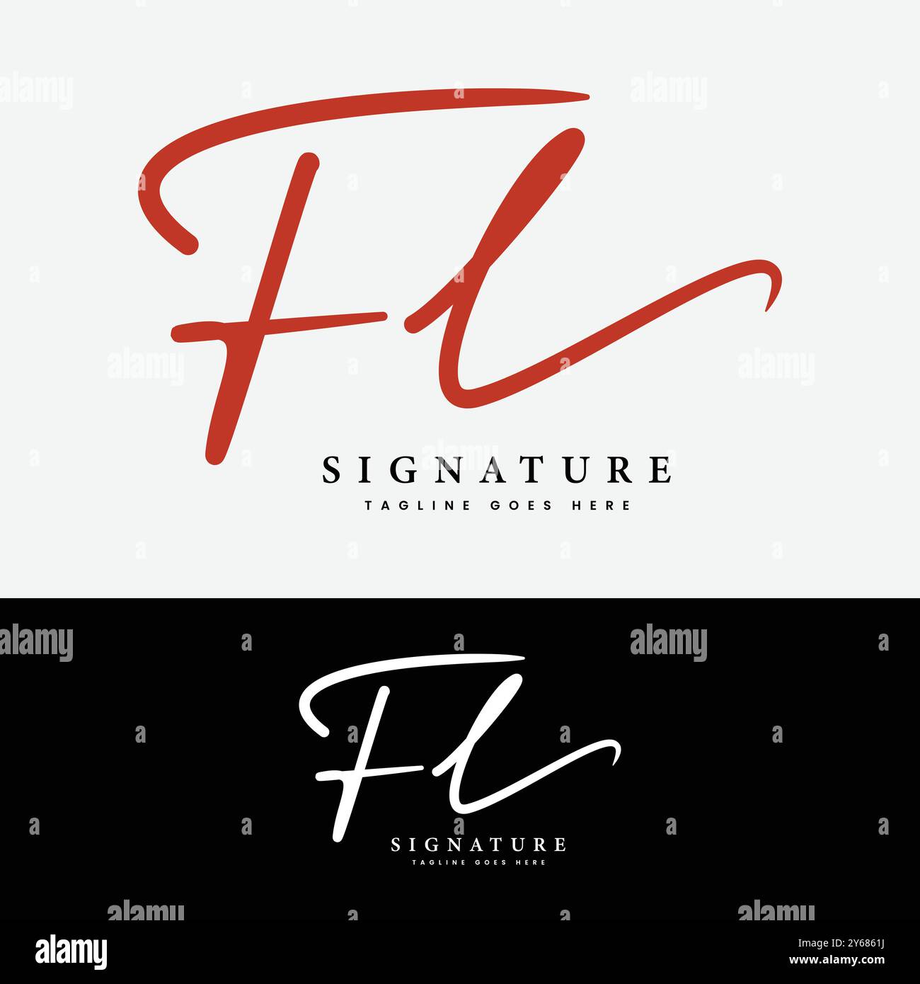 Logo de signature fl Banque de photographies et d’images à haute ...