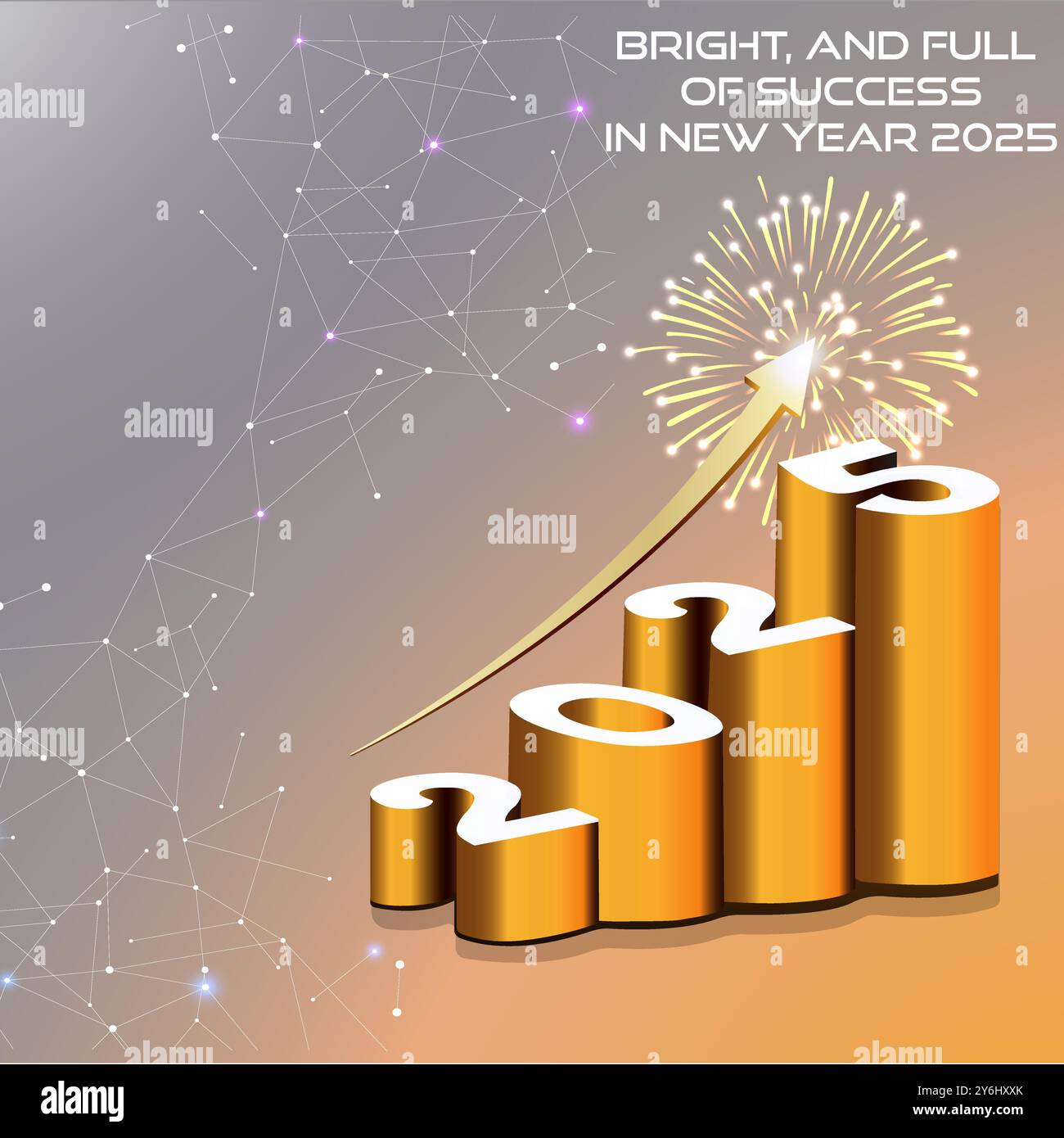 Célébration réussie du nouvel an 2025 avec Fireworks.2025 succès ...