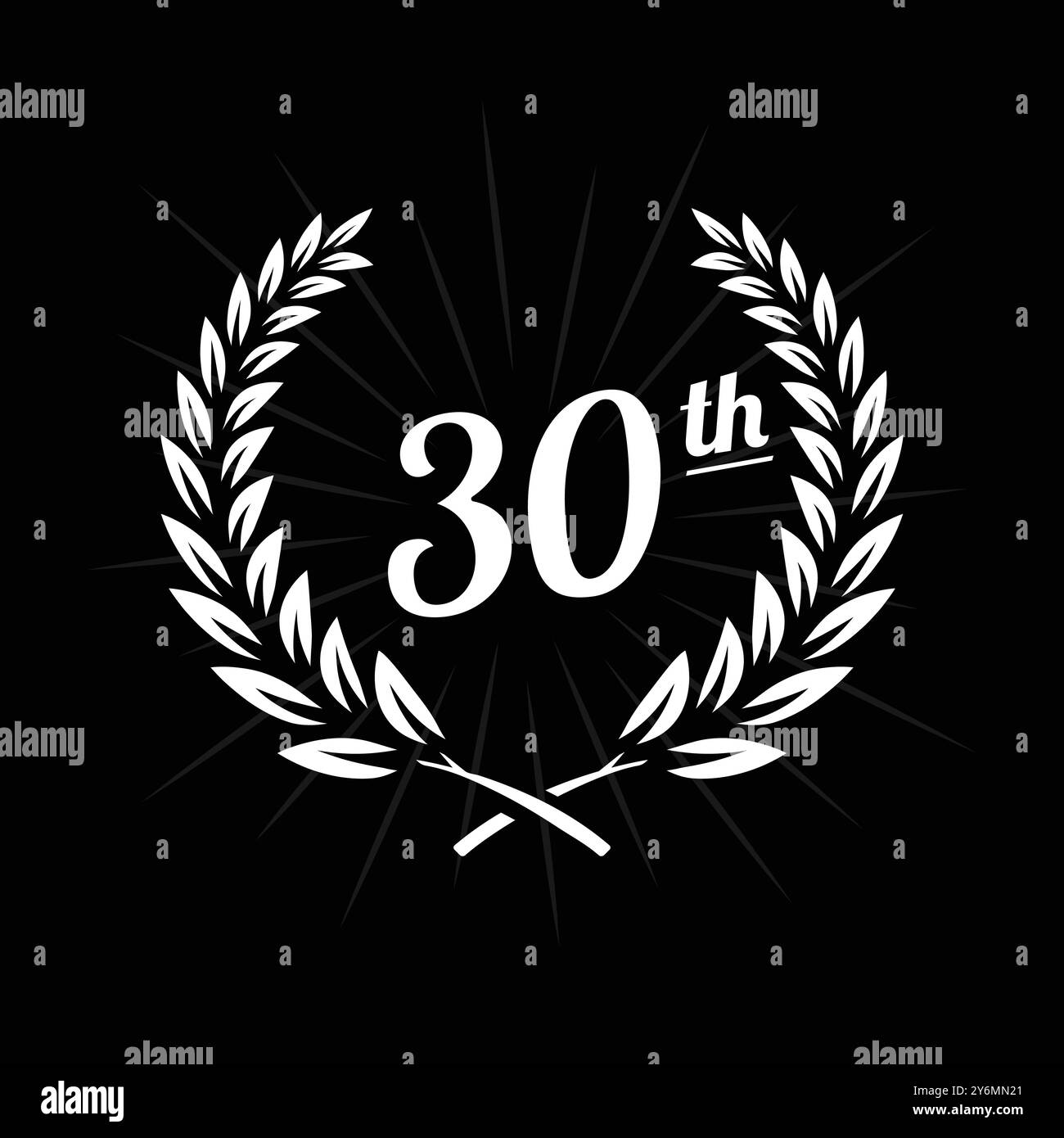 modèle de conception de célébration d'anniversaire de 30 ans. logo du ...