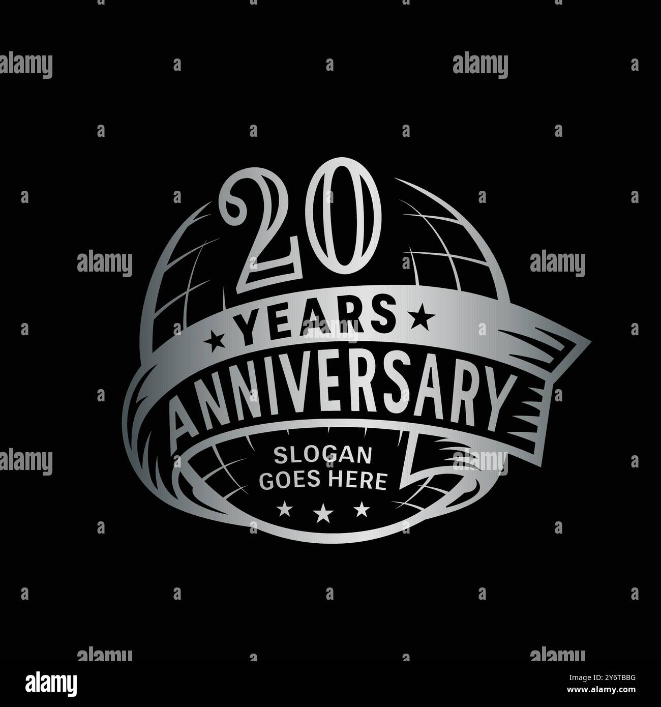 modèle de conception anniversaire de 20 ans. 20ème logo. Vecteur et ...