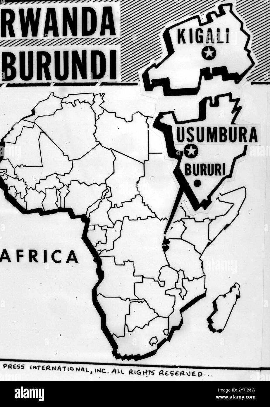 Afrique map Banque d'images noir et blanc - Alamy