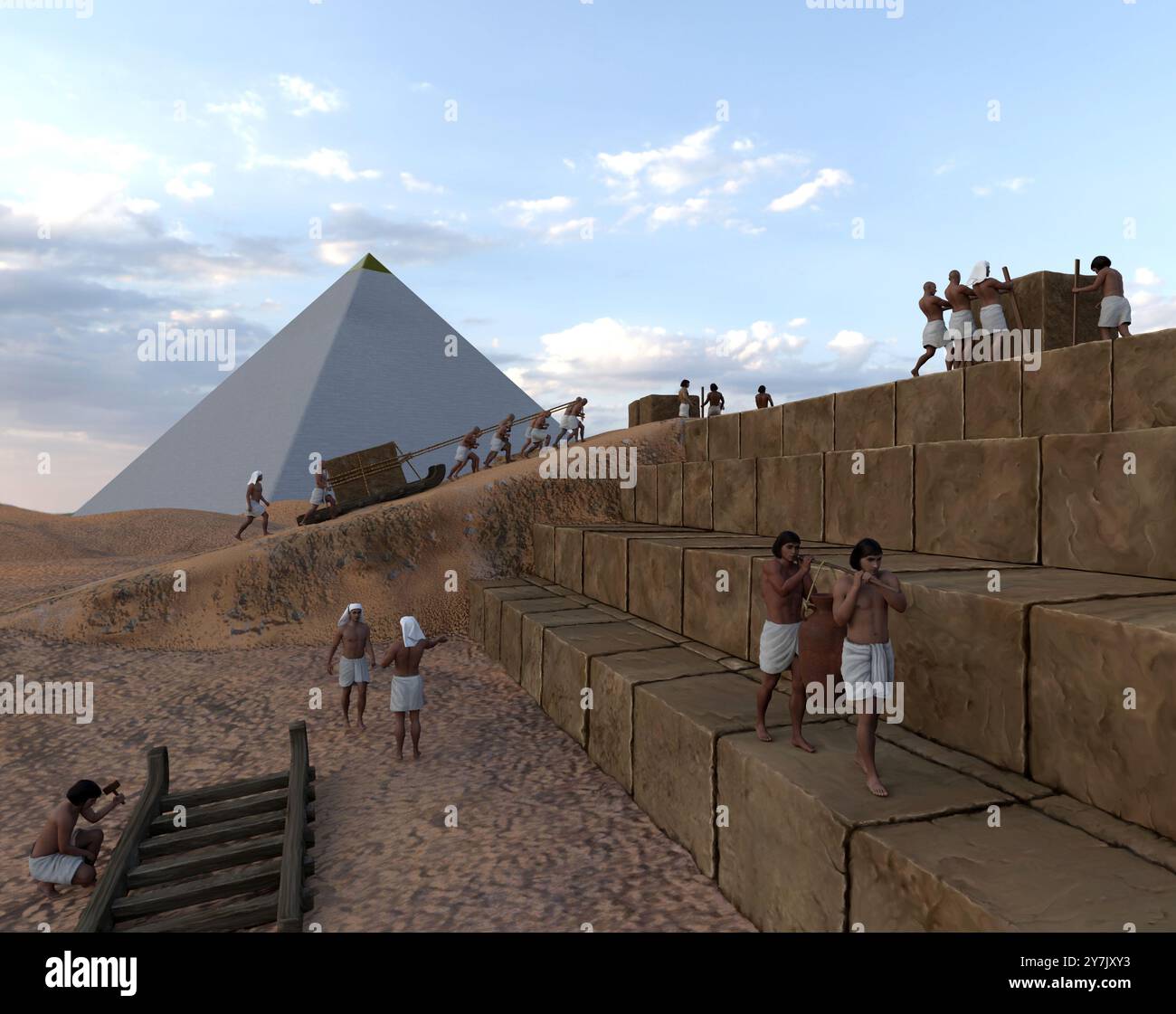 Egypt pyramid construction Banque de photographies et d’images à haute ...