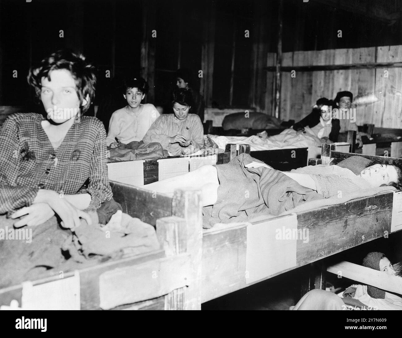 Nazi concentration camp bunks Banque de photographies et d’images à ...