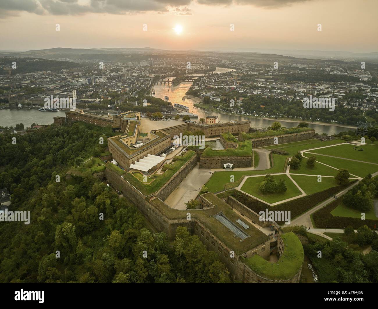 L'embouchure de la moselle dans le rhin Banque de photographies et d ...