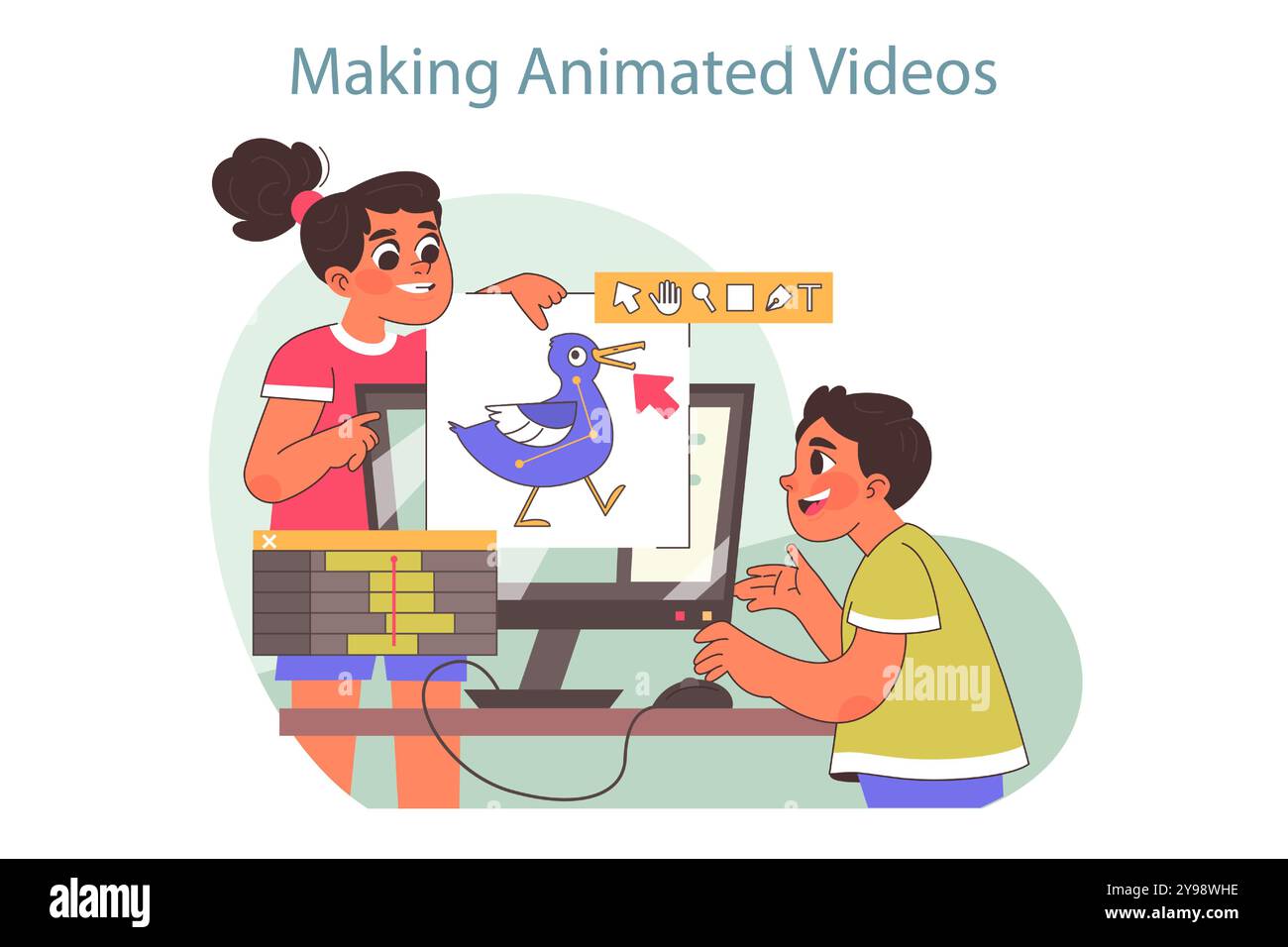 Animation par ordinateur Banque d'images vectorielles - Alamy