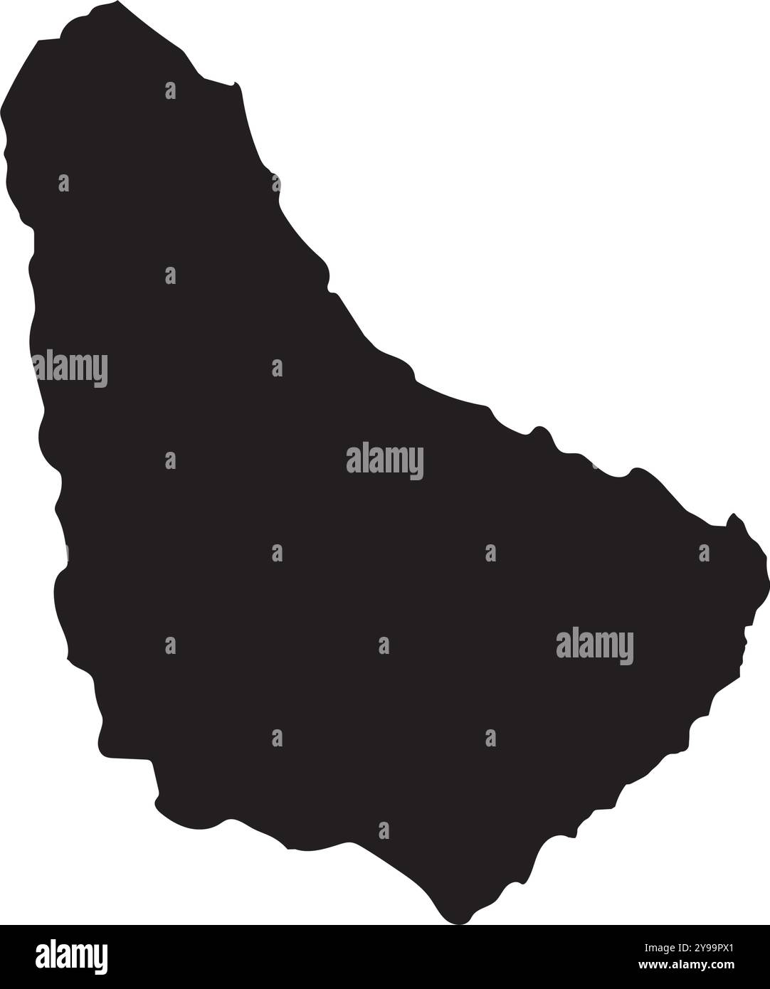 Mapa del vector de barbados Banque d'images noir et blanc - Alamy