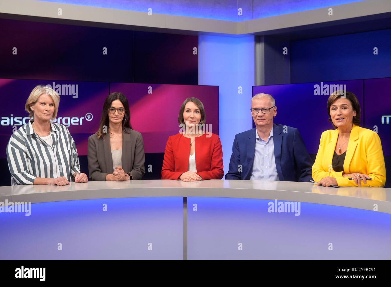 Susanne Gaschke, Iris Sayram, Claudia Major, Günther Jauch und Sandra ...