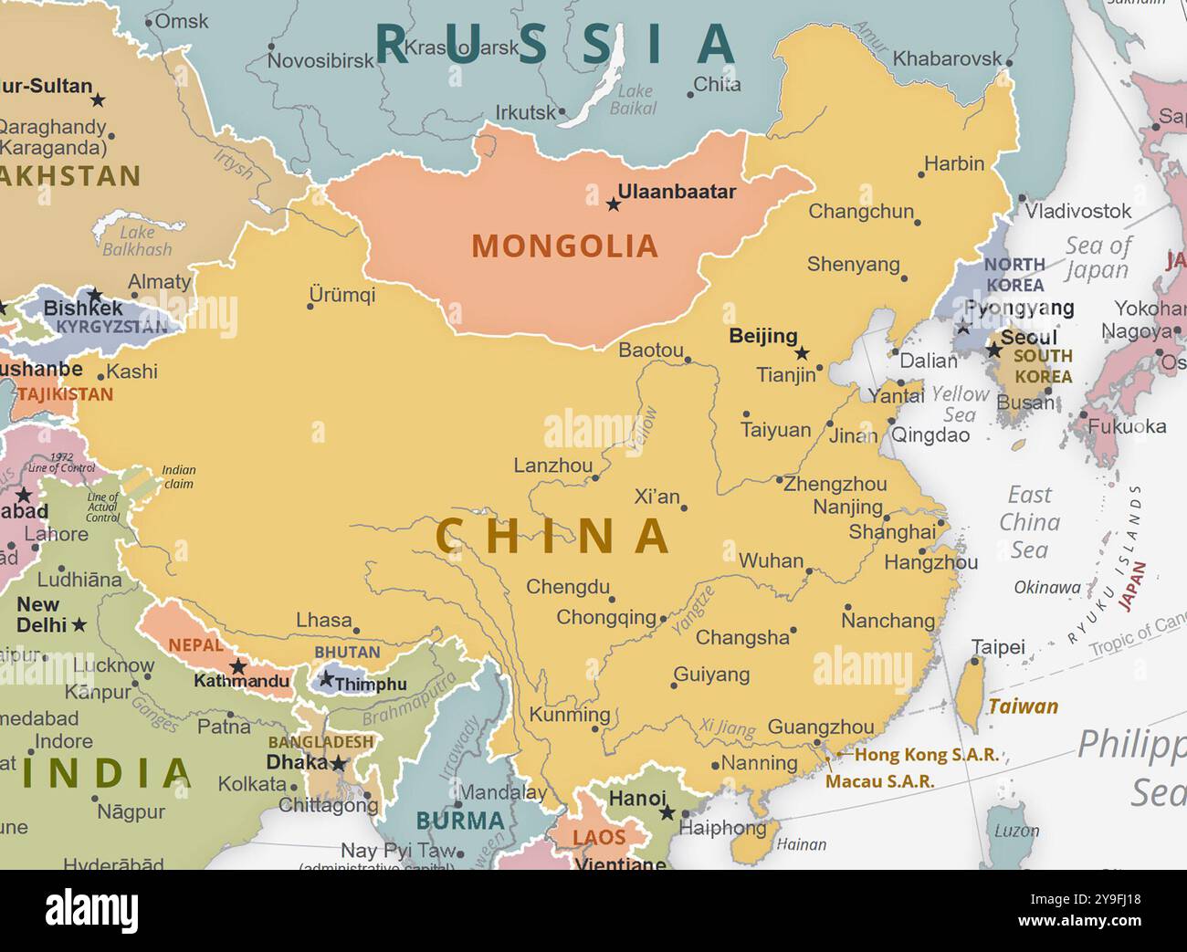 China maps Banque de photographies et d’images à haute résolution - Alamy