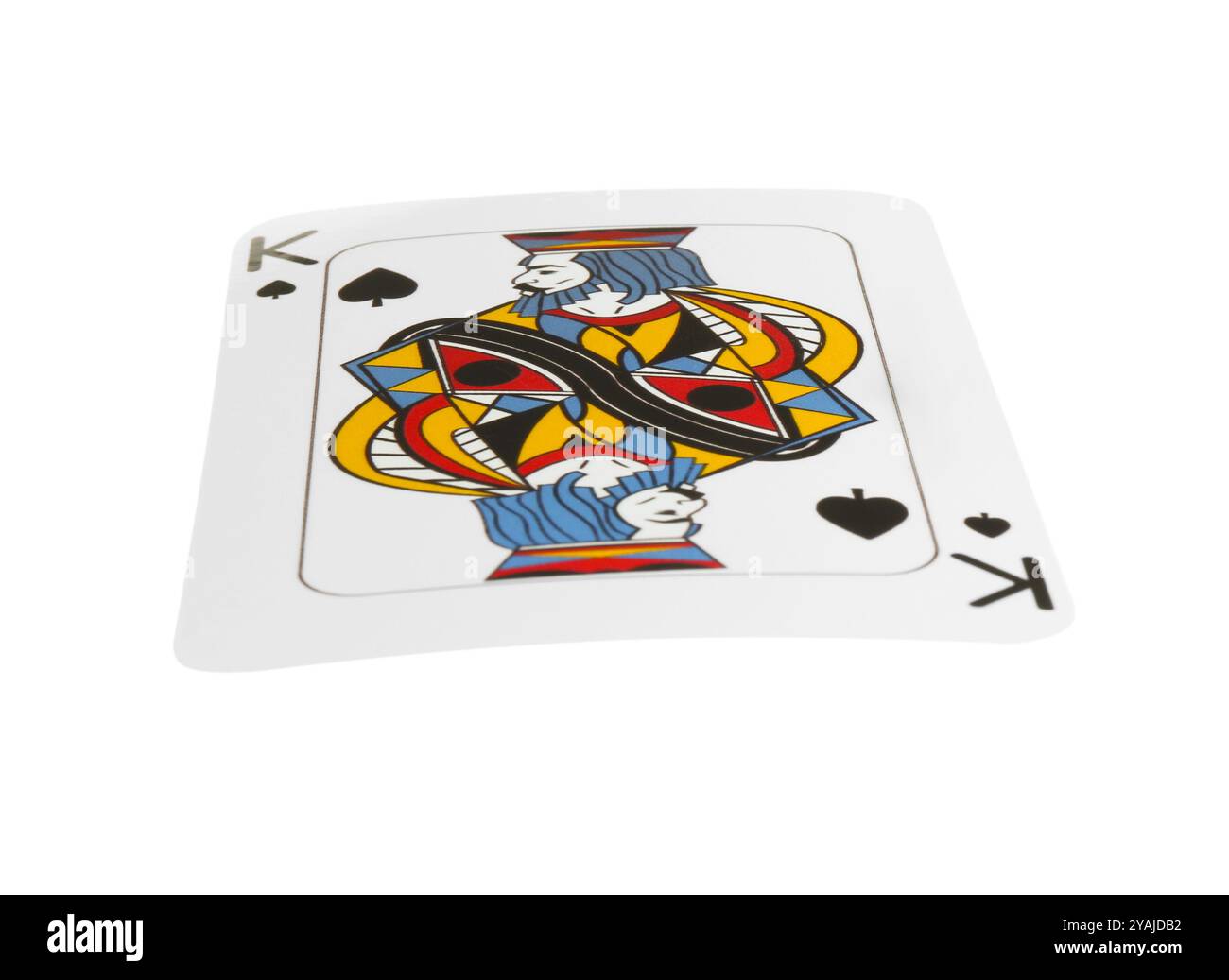 Roi de pique jouer carte sur fond blanc Banque de photographies et d ...