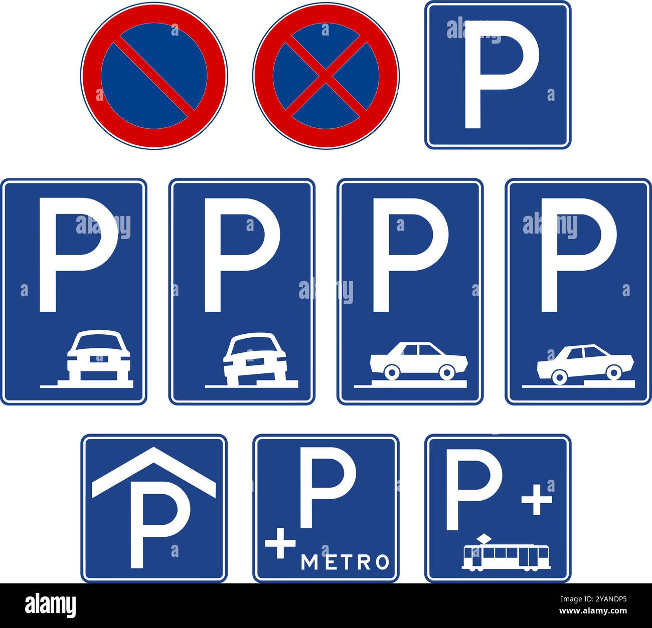 Panneaux d'arrêt et de stationnement, panneaux réglementaires ...