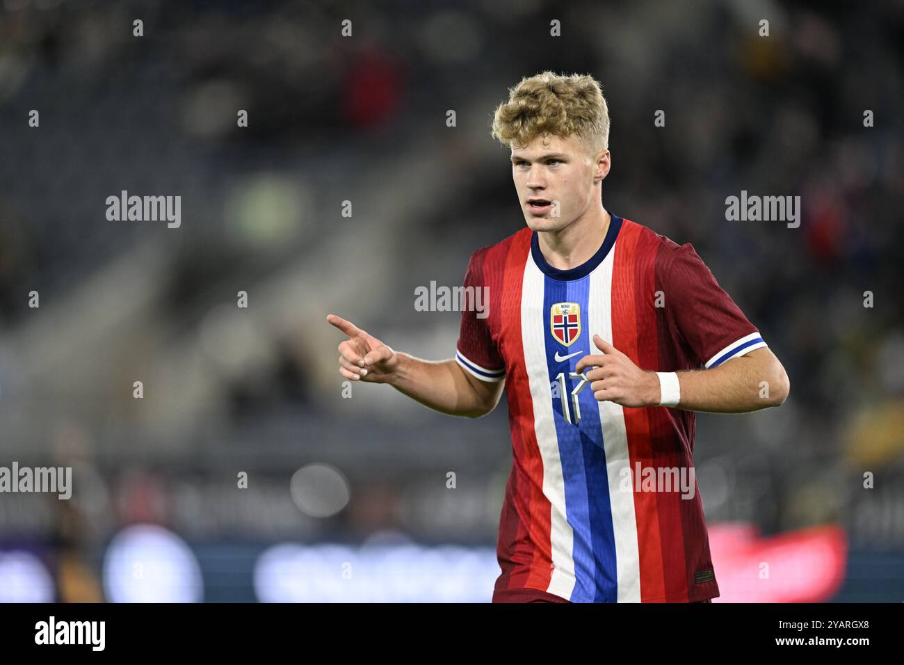 Stavanger 20241015. Le norvégien Sindre Walle Egeli célèbre son score ...
