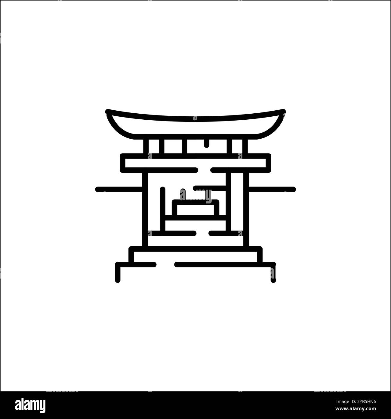 Porte torii japonaise Banque d'images noir et blanc - Alamy